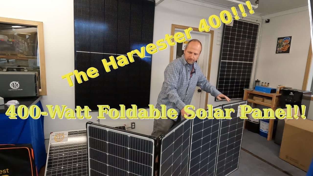 400-Watt Foldable Solar Panel! The Harvester 400!!! - YouTube