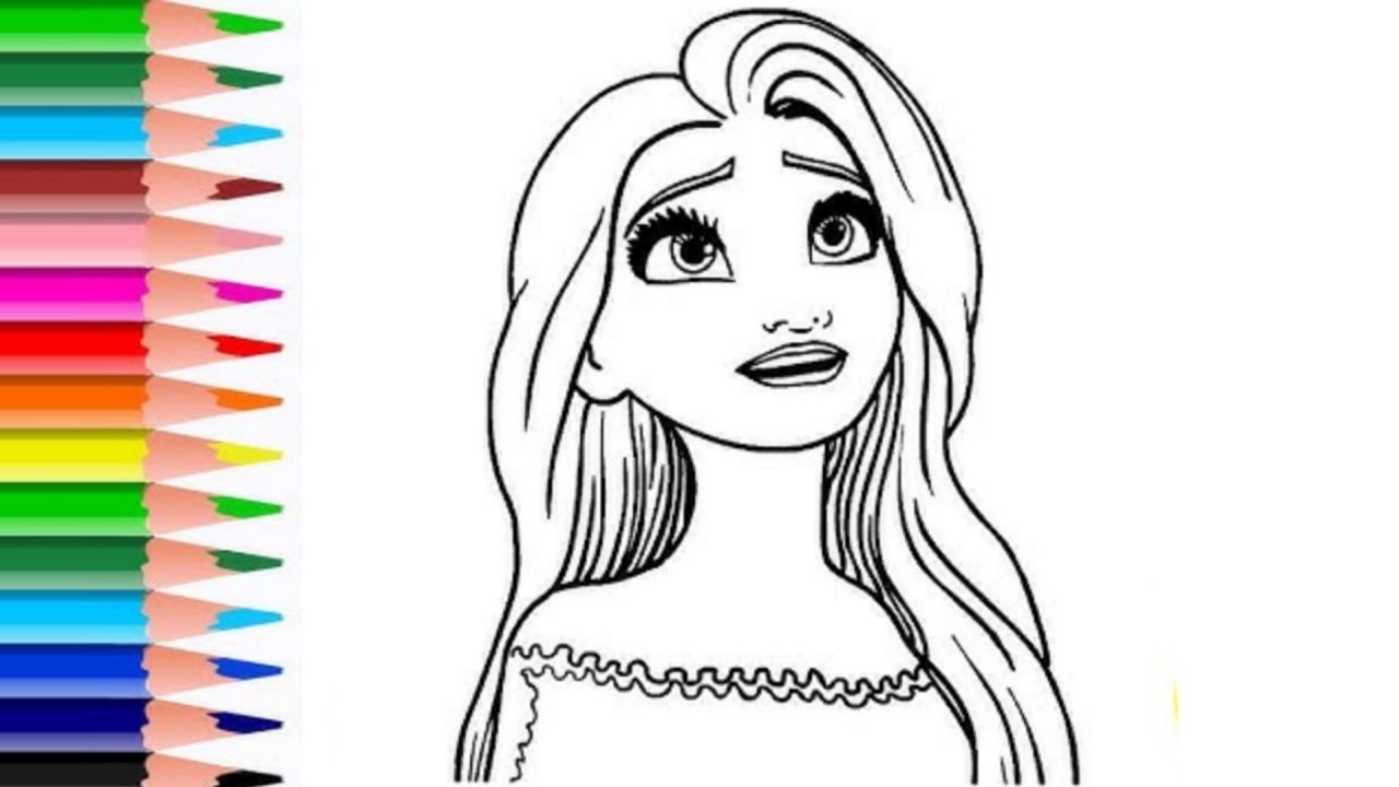 How to draw Elsa easy | Elsa frozen Disney drawing for kids | Frozen ...