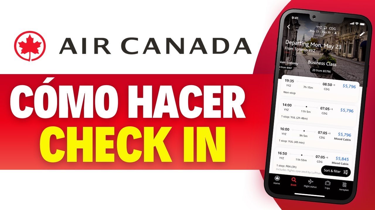 Como HACER CHECK IN en AIR CANADA (En 1 Minuto) - YouTube