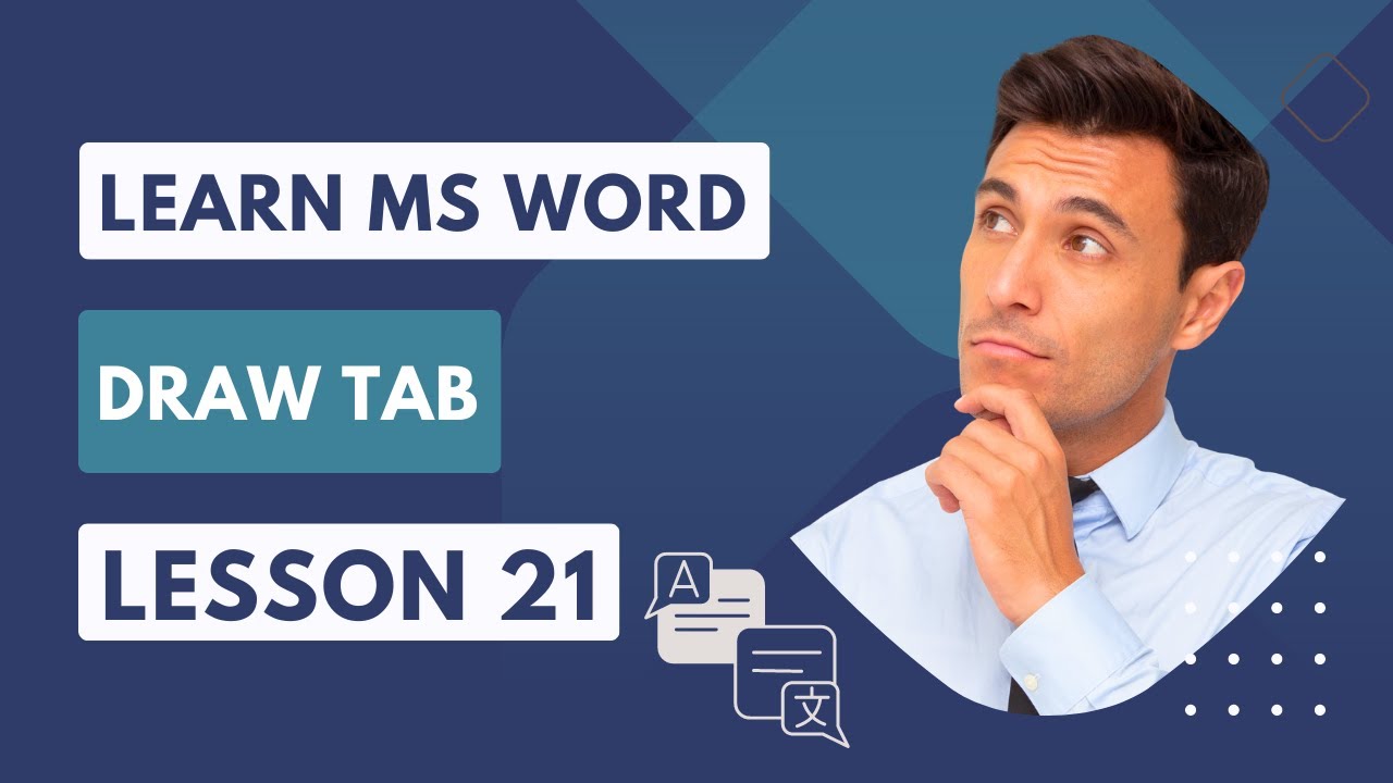Word Lesson 21: Draw tab - YouTube