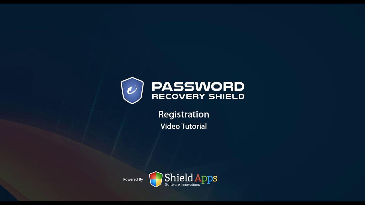 Password Recovery Shield - Registration - YouTube