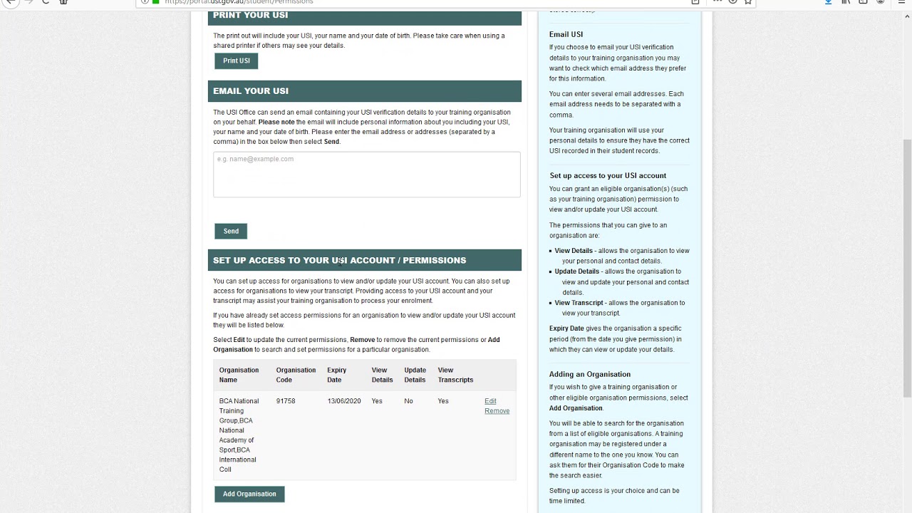 Give Permission to SVM to view your USI Transcript - YouTube