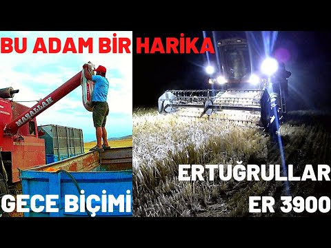 ERTUĞRULLAR ER 3900 GECE MESAİSİ - 8 DÖNÜMDEN 3 TELLİ SAMAN  #KÖYVLOG 2
