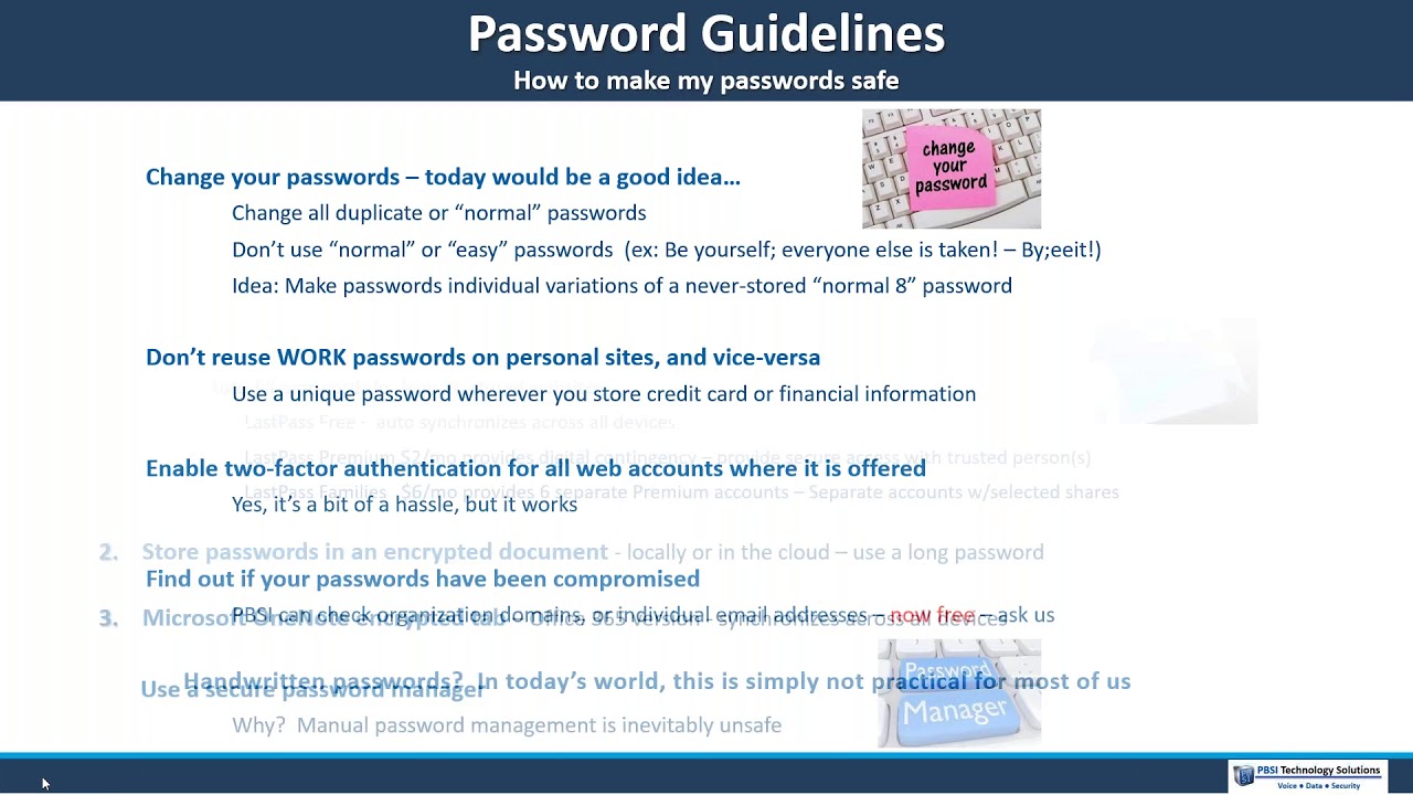 Password Management - Tools and Tips to Manage Passwords - YouTube