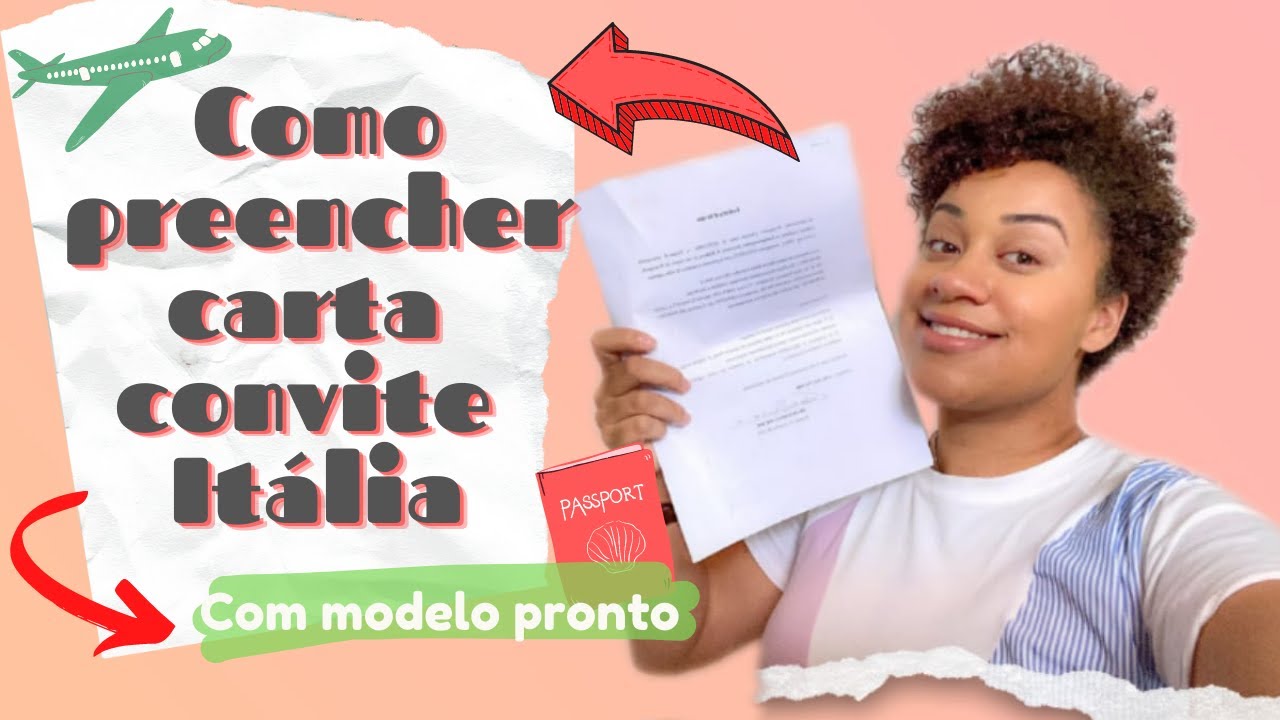 COMO PREENCHER CARTA CONVITE ITÁLIA I com modelo pronto de carta ...
