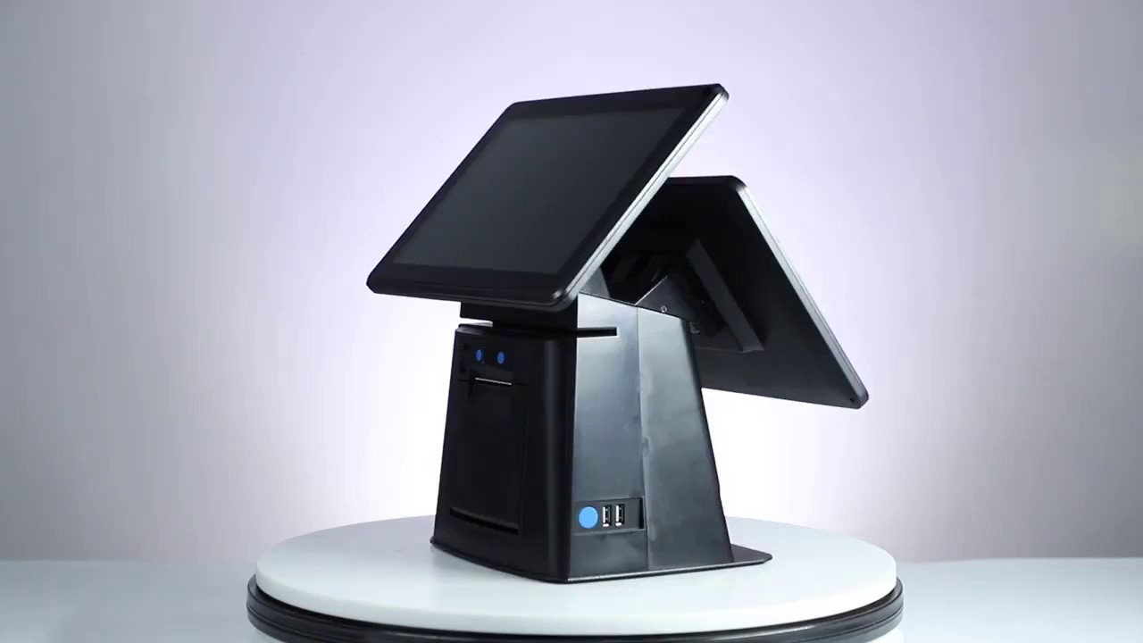 Touch screen computer billing machine for restaurant supermarket - YouTube