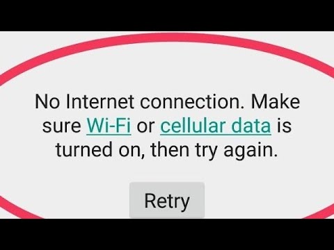 How To fix 100% no internet connection. Make sure Wi-Fi or cellular ...