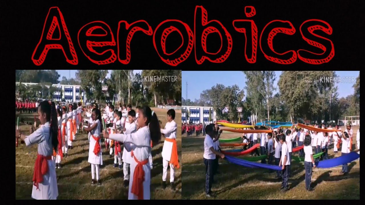 Aerobics performance by students @school. - YouTube