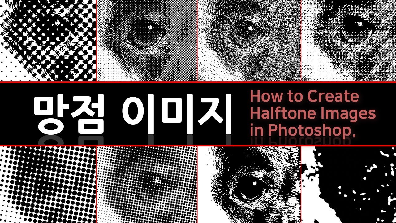 포토샵 사진으로 실크스크린 필름 만드는 방법 망점이미지의 모든 것 비트맵 컬러 하프톤 How To Create A