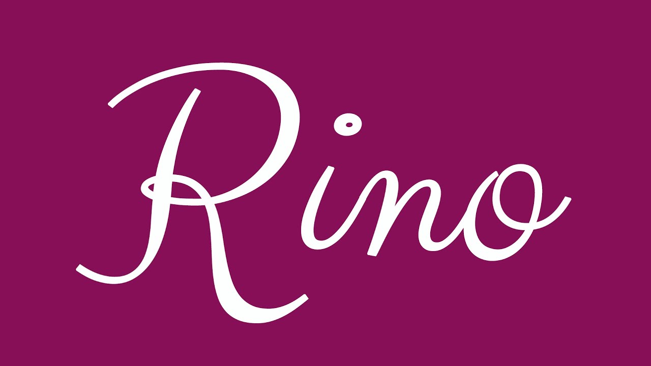 Learn how to Sign the Name Rino Stylishly in Cursive Writing - YouTube