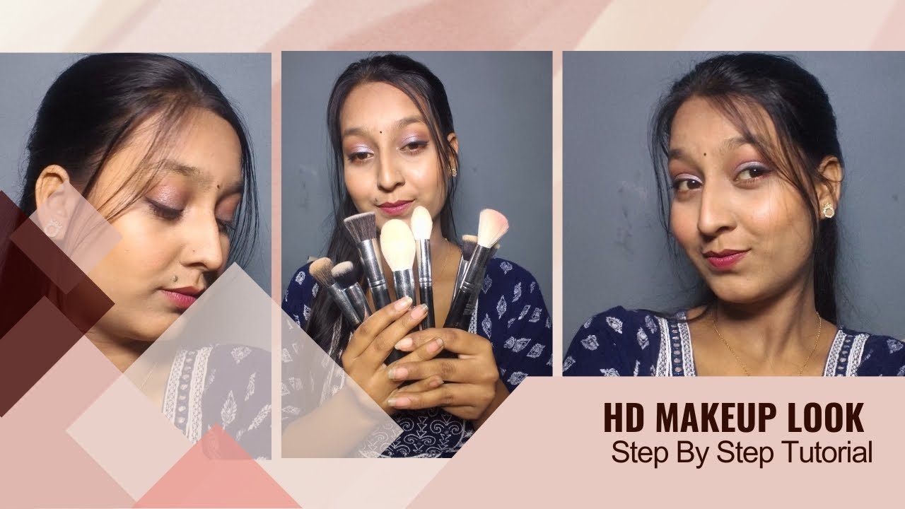 HD makeup look || flowless makeup look || step by step makeup tutorial ...