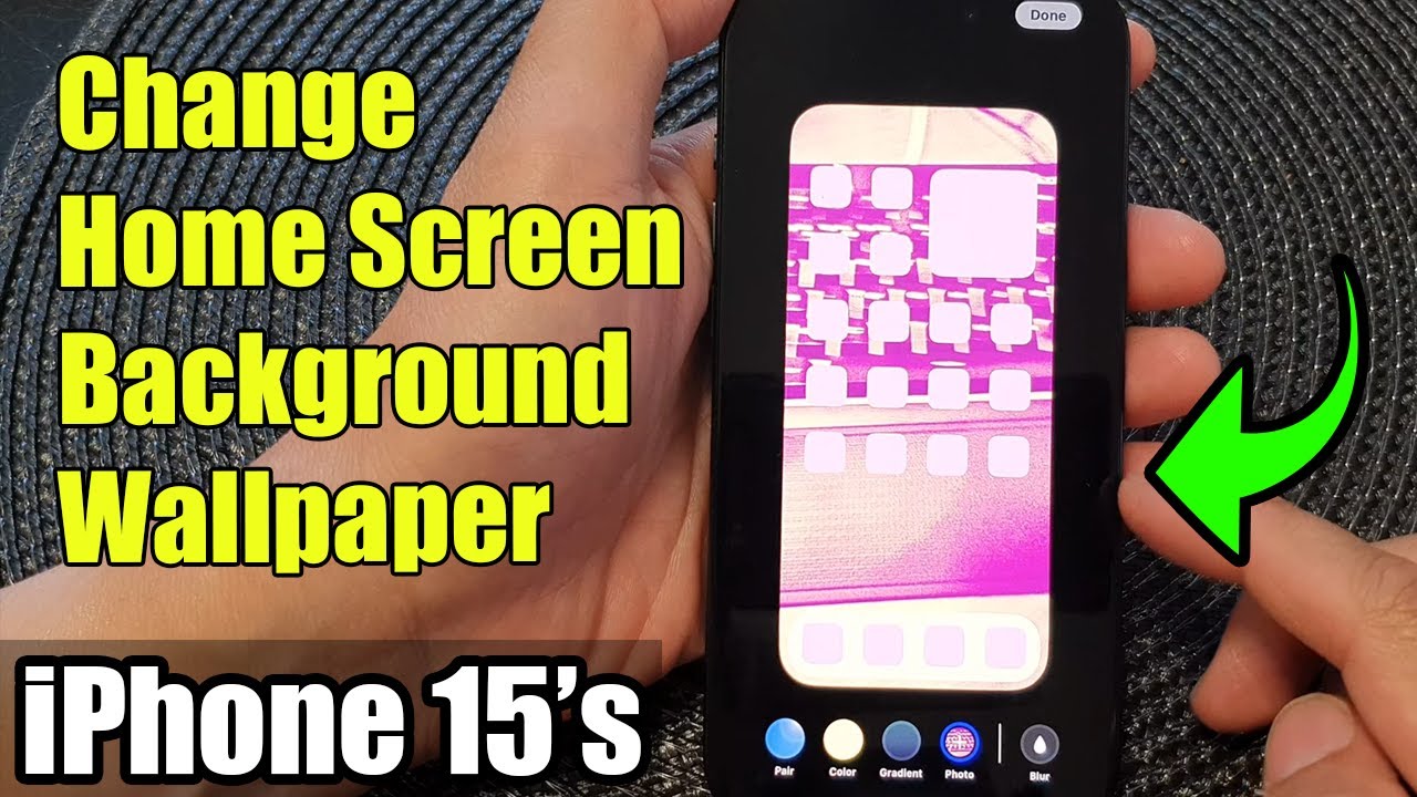 iPhone 15/15 Pro Max: How to Change Home Screen Background Wallpaper ...