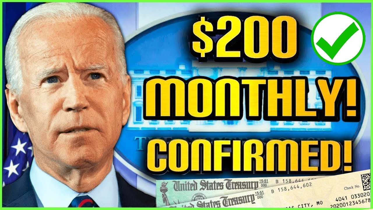 BIDEN'S NEW MONTHLY CHECKS! $200 Social Security Benefits 2021 + $2,000 ...