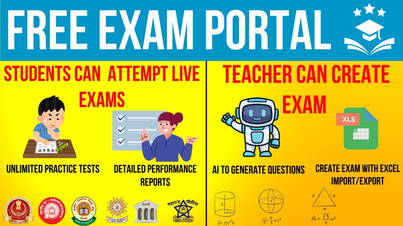 Free Exam Portal My Exam World | For Students & Teachers | AI Questions ...