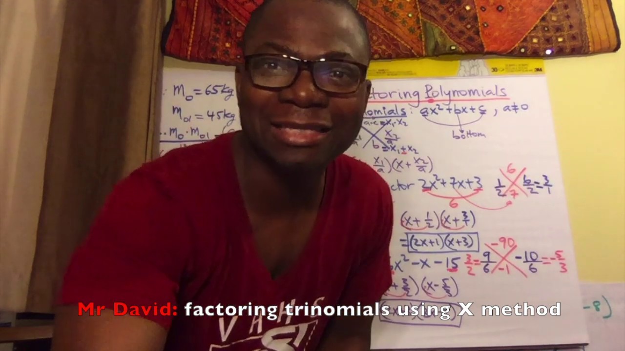 Factoring trinomials using the "X" method or the diamond method - YouTube