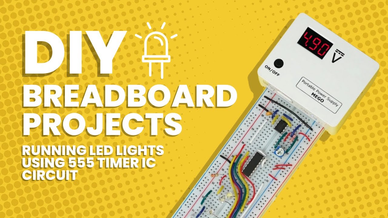 Running LED Lights Using 555 Timer IC Circuit | NE555 Timer - YouTube
