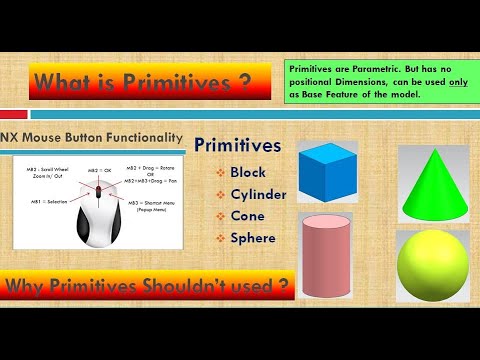 Siemens NX Primitive Modeling and Mouse Short Cut Keys & Coordinate System -By Suresh G - YouTube