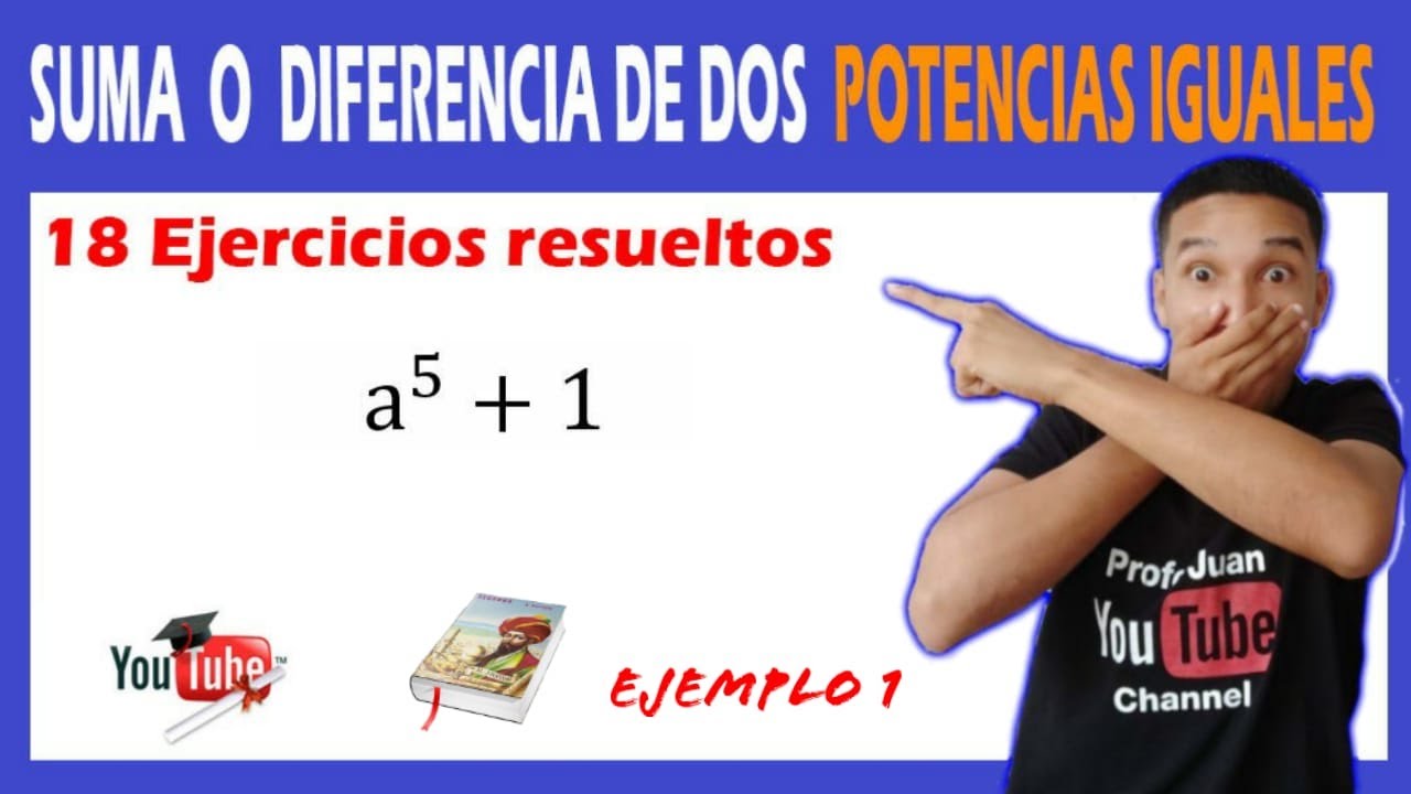 😍 👉Suma o diferencia de DOS POTENCIAS IGUALES caso 10 | Súper FÁCIL ...