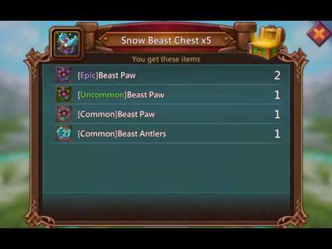 Lords Mobile Snow Beast Chest - YouTube