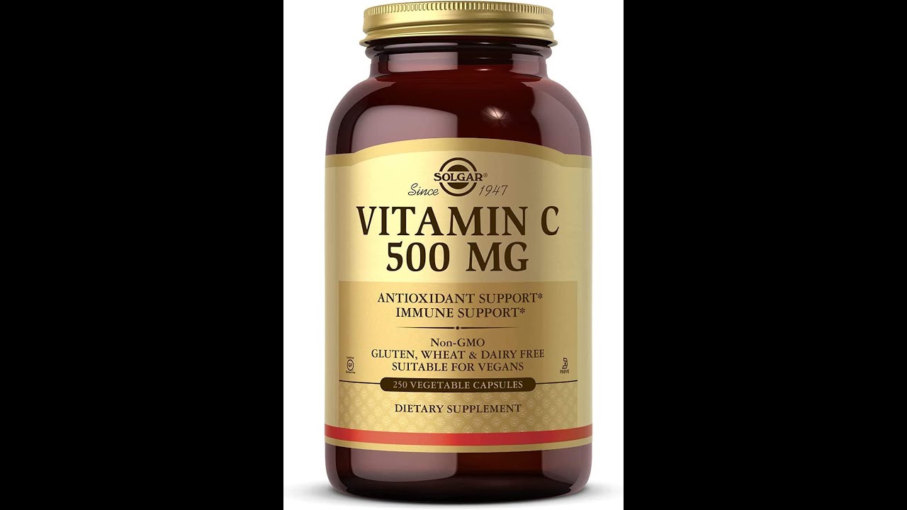 Solgar Vitamin C 500 mg, 250 Vegetable Capsules Antioxidant & Immune ...