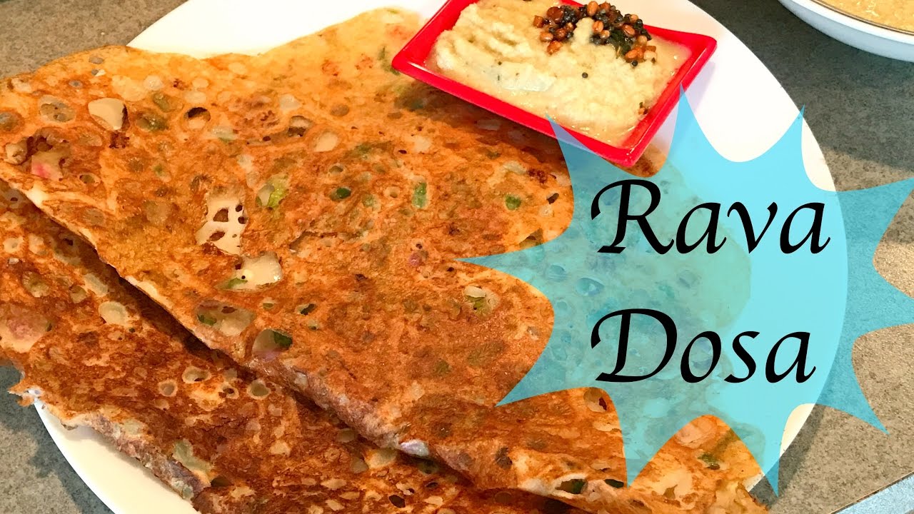 Instant Onion Rava Dosa Recipe | Quick Semolina dosa |Breakfast recipes ...