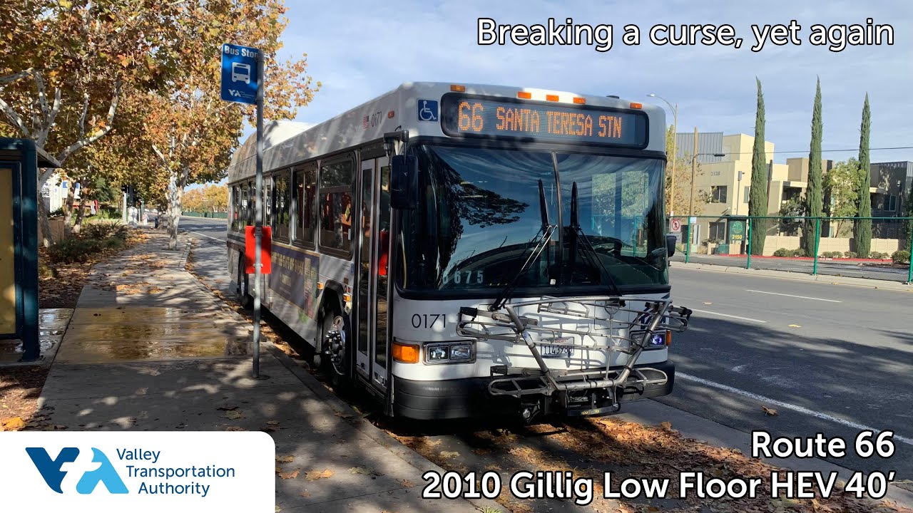VTA 0171 on Route 66 - 2010 Gillig Low Floor Hybrid 40’ - YouTube