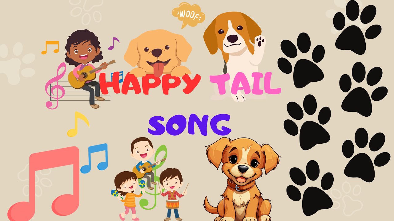 Happy Tail Song for Kids | Nursery Rhymes | Toddler Learning Video ...
