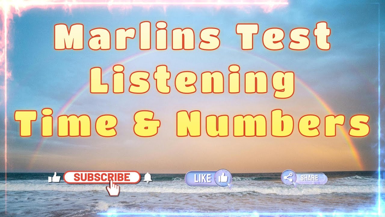 Marlins Test For Seafarer - Listening - Time & Numbers - YouTube