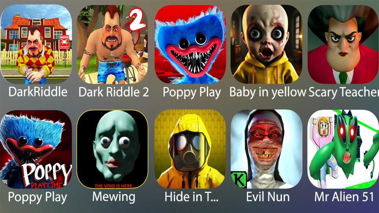 Evil Nun,Dark Riddle 2,Baby In Yellow,Roblox,Dark Riddle,Scaredy ...