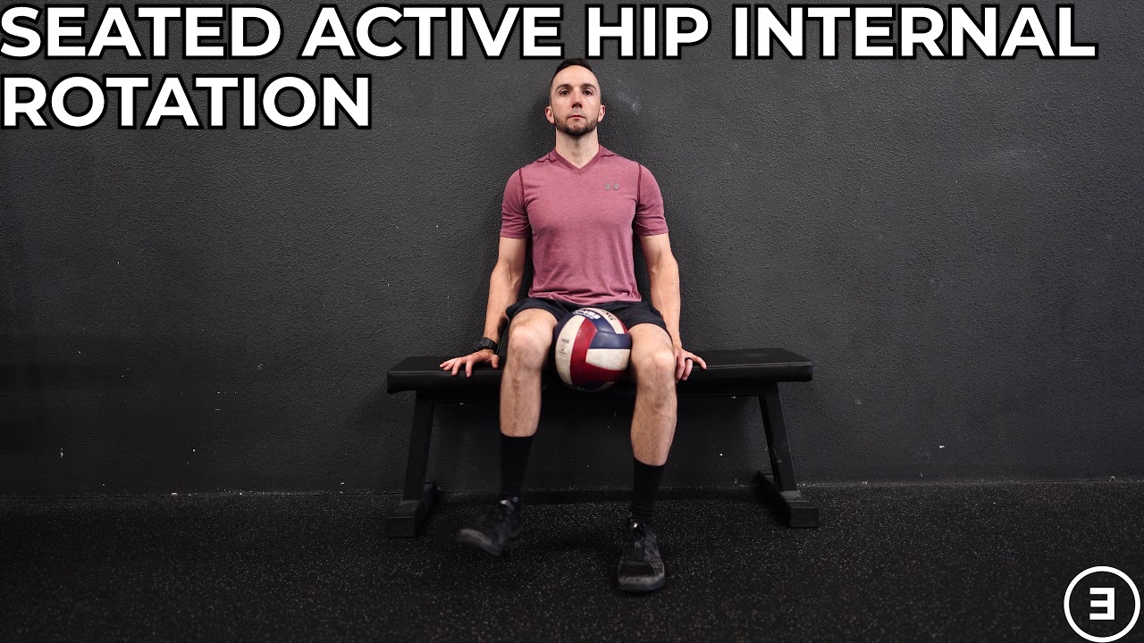 Seated Active Hip Internal Rotation - YouTube