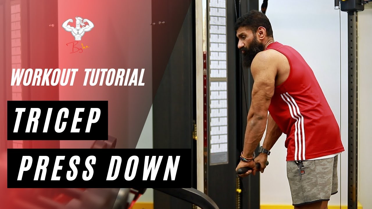 TRICEPS WORKOUT | Tricep PressDowns | BIGLEE | Workout Tutorial - YouTube