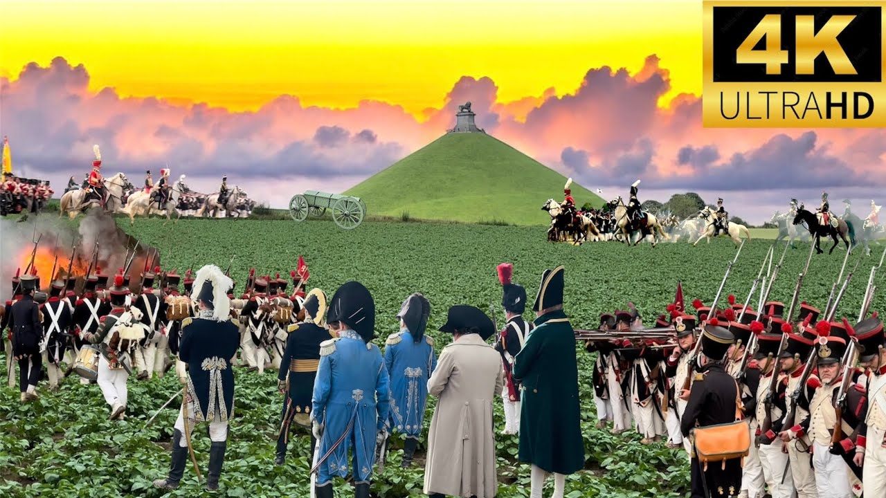 La bataille de Waterloo : reconstitution du 18 juin 1815. 4K - YouTube