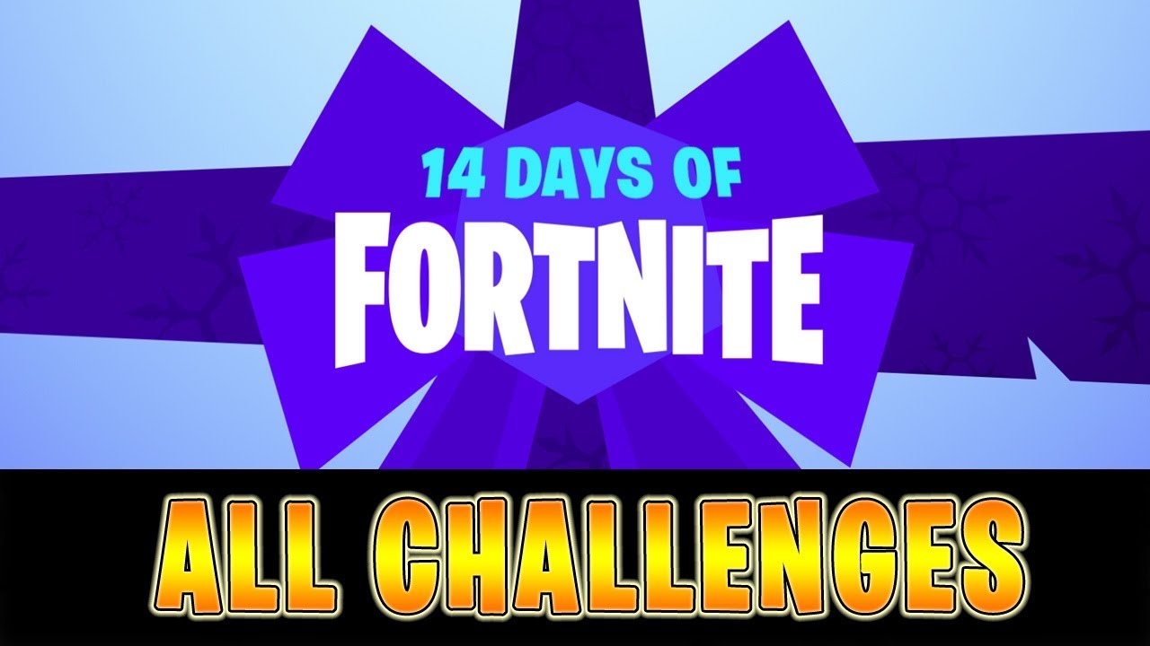 14 Days of Fortnite - ALL CHALLENGES - YouTube