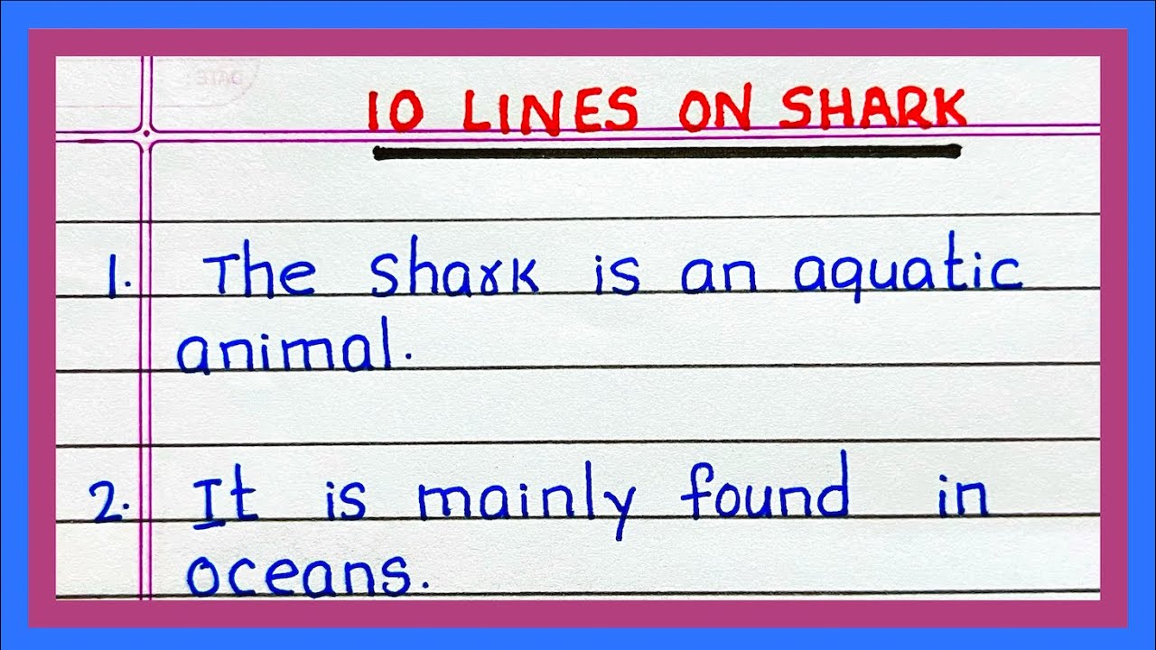 Few Lines about Shark | 10 Lines on Shark - YouTube