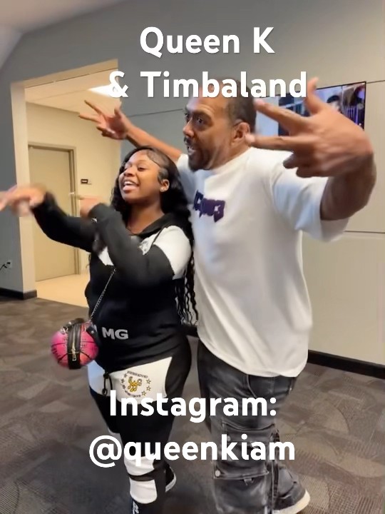 Queen K and the Legendary Timbaland in a rap session. - YouTube
