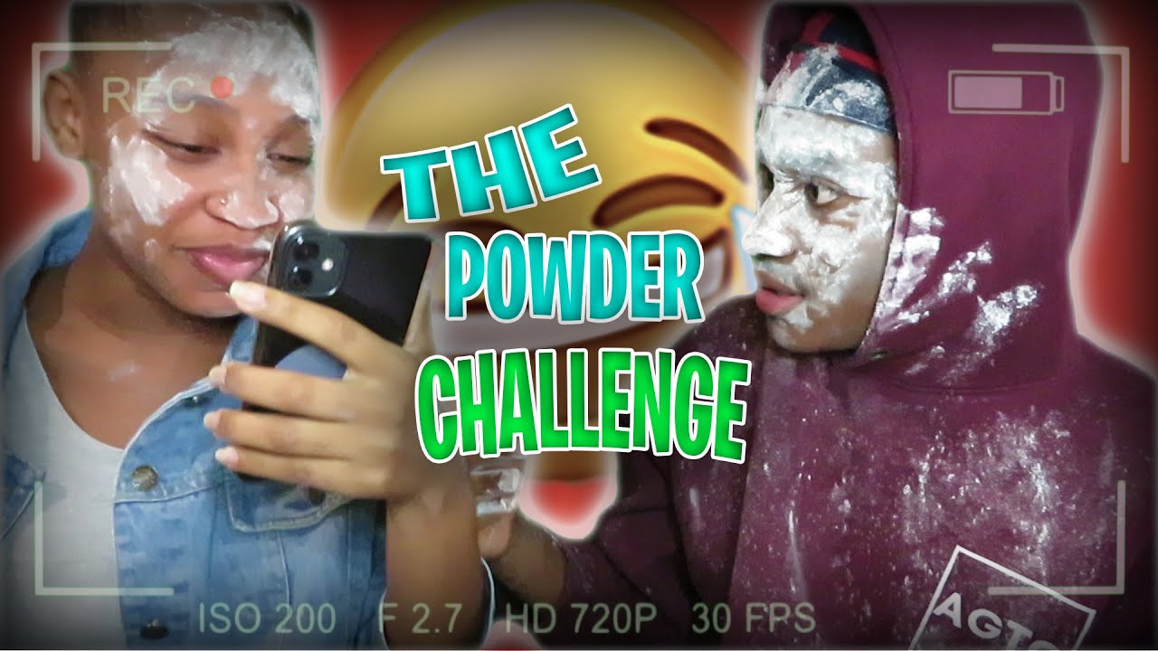 POWDER CHALLENGE 😂💀 *she's so violent* - YouTube