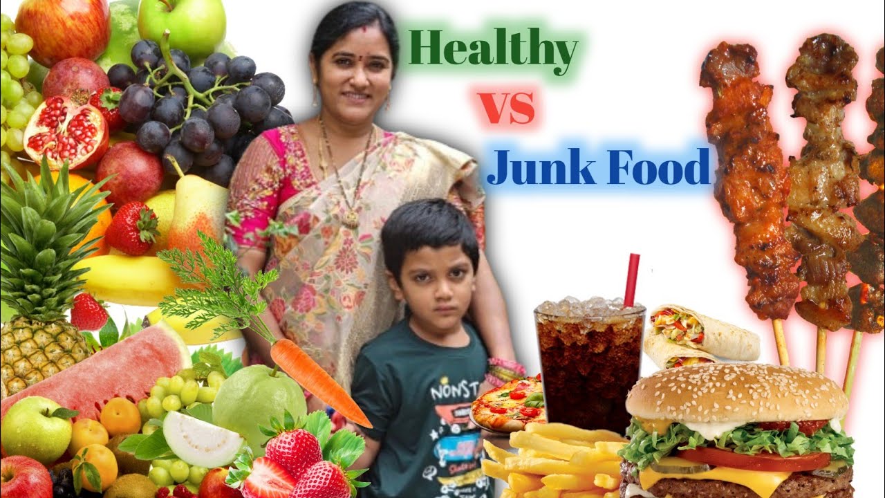 Healthy vs Junk food chart preparation | Friday Activities | సులువుగా ...
