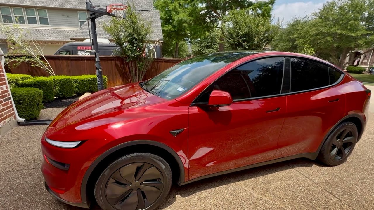 2026 Model Y Juniper Ultra Red - Wheel Cover replacement by Teslaunch ...