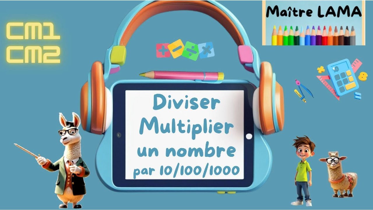 Calcul mental -CM1 CM2 division et multiplication par 10-100-1000 ...