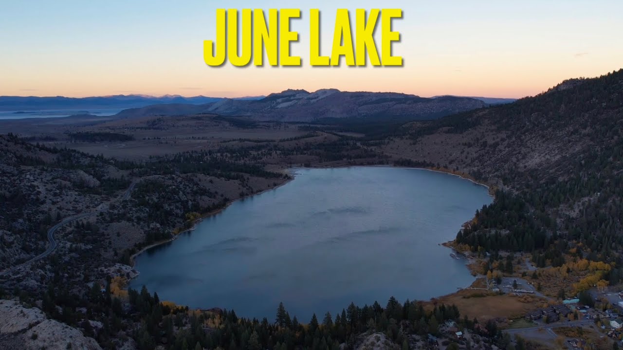 Flying Over June Lake in October - YouTube
