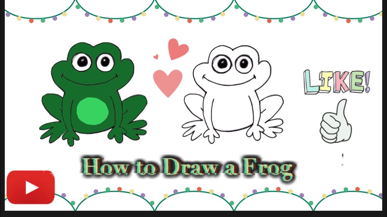 How to draw a frog | easy draw - YouTube