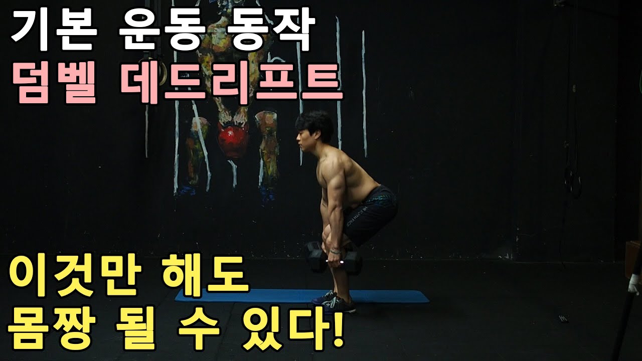 덤벨 데드리프트 자세 교정 받고 득근 하세요 근육 빨리 키우기 효과적 코어 하체 등 팔 운동 Youtube