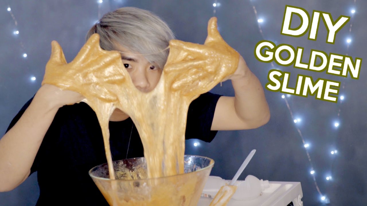 MAKING MEGA SIZE GOLDEN SLIME- First try ever!! - YouTube