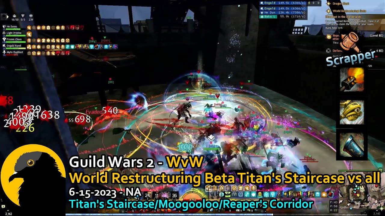 GW2 - WvW - World Restructuring Beta Titan's Staircase vs Moogooloo and ...