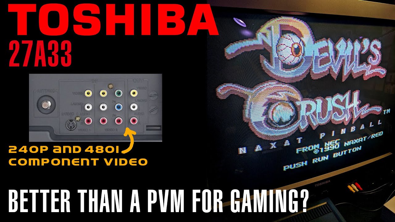Amazing 27" CRT TV Toshiba 27A33 - better than a PVM for gaming! - YouTube