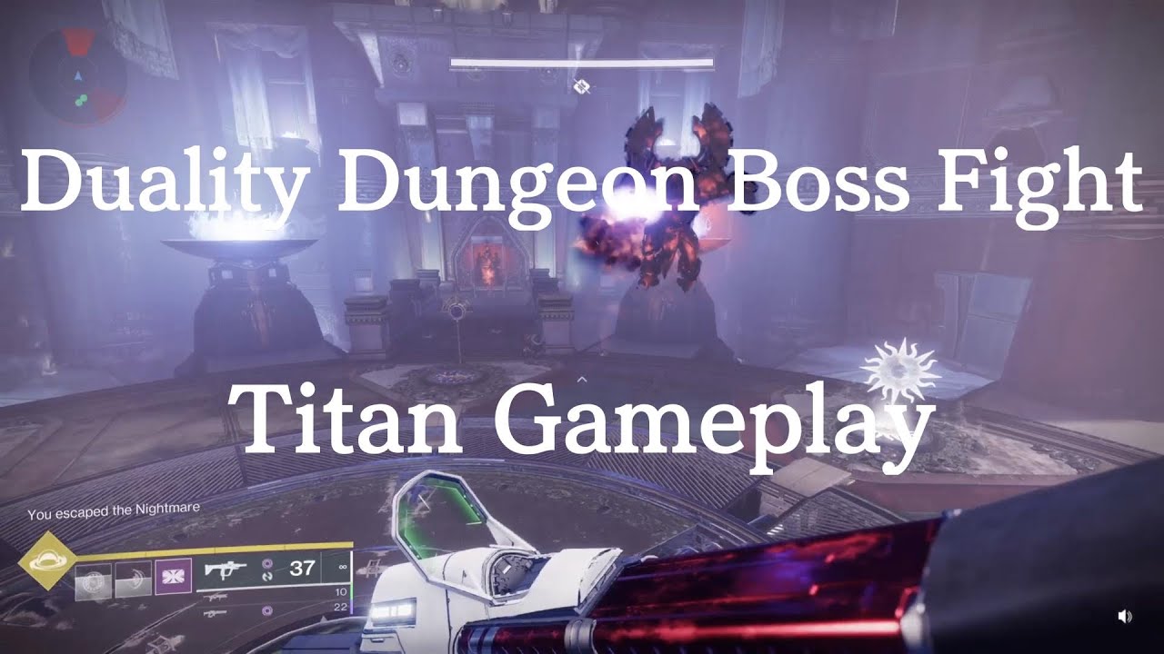 Destiny 2: Duality Dungeon Boss Fight Gahlran - Titan Gameplay - YouTube