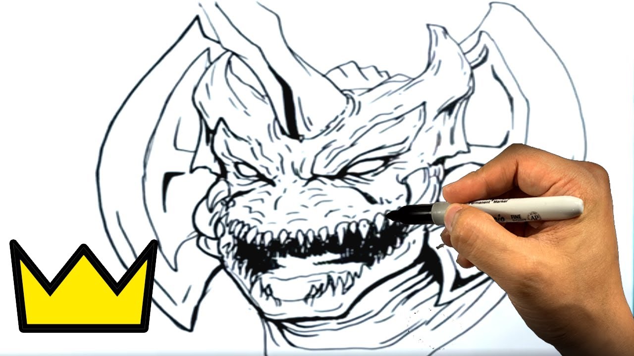 How to Draw DESTROYAH from GODZILLA - YouTube
