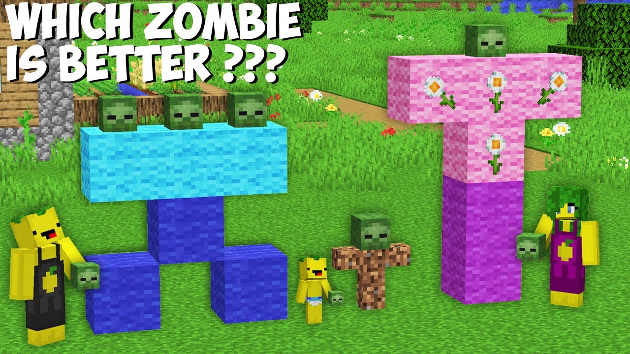 My family SPAWN NEW ZOMBIE in Minecraft ! WHICH SECRET ZOMBIE IS BETTER ...