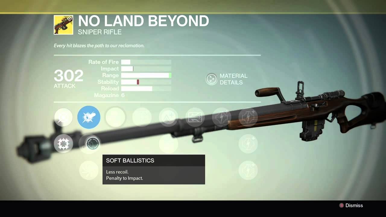 Destiny: No Land Beyond, Exotic Exp1 Sniper Rifle - Primary Slot ...