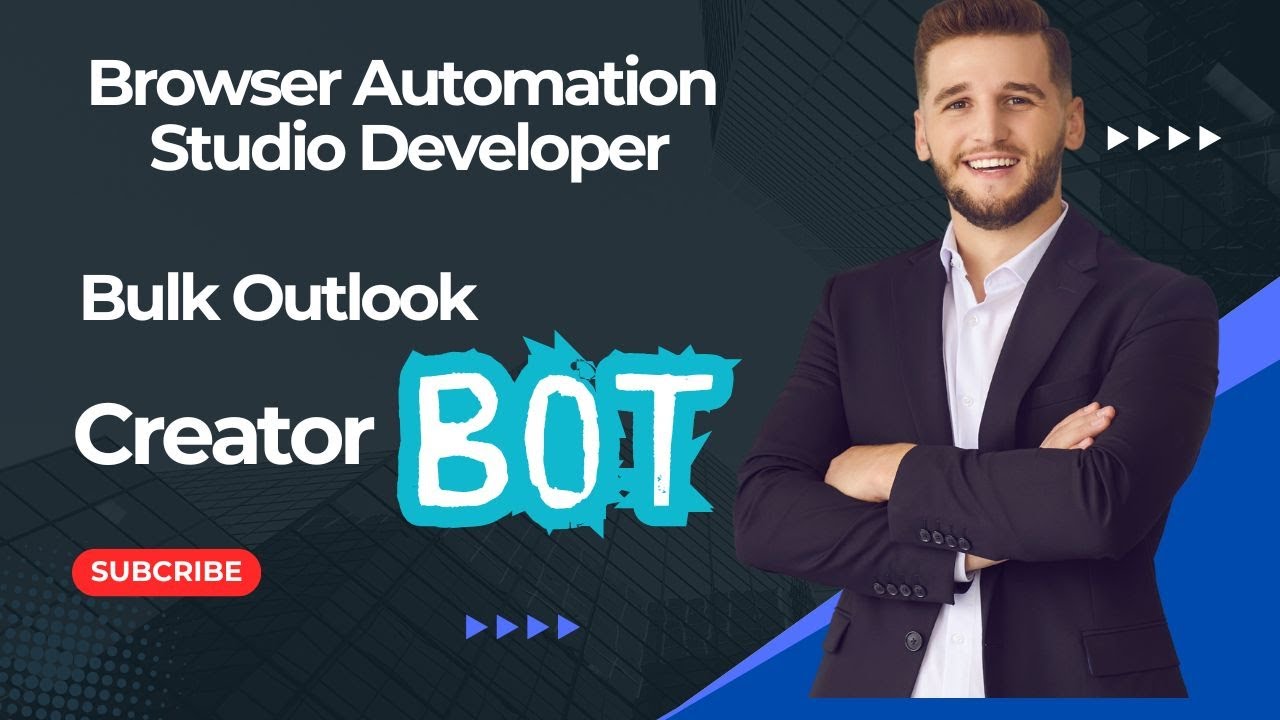 Bulk Outlook Creator Bot | browser automation studio developer - YouTube